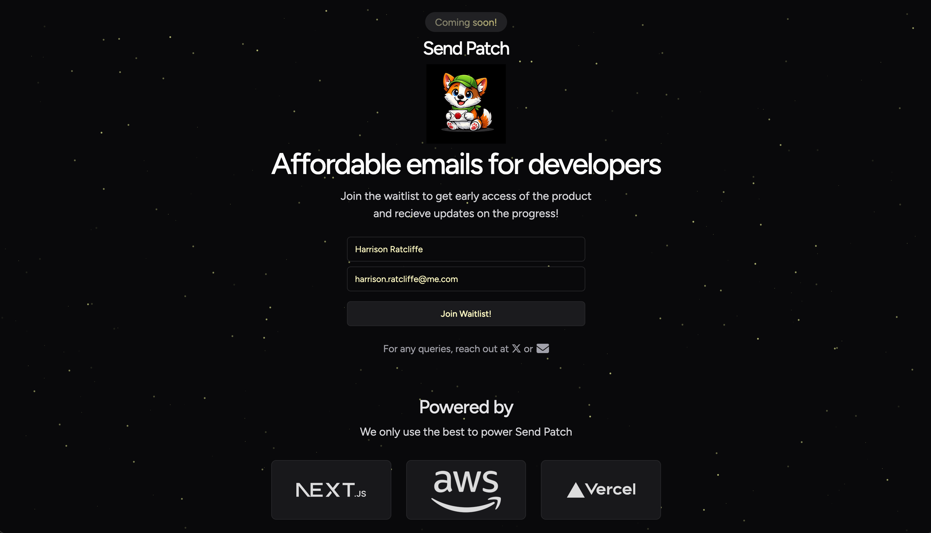 Send Patch - Affordable emails for developers